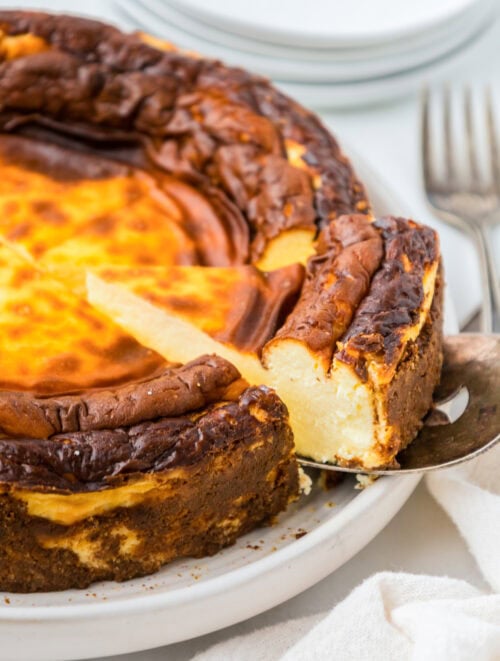 4 Ingredient Keto Basque Cheesecake - Kirbie's Cravings