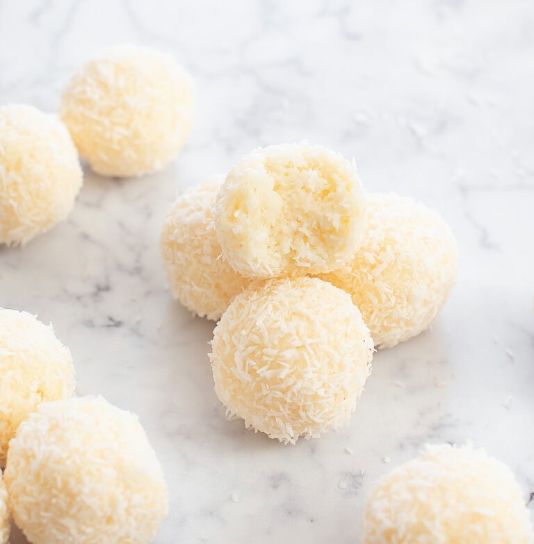 2 Ingredient Coconut Truffles - Kirbie's Cravings