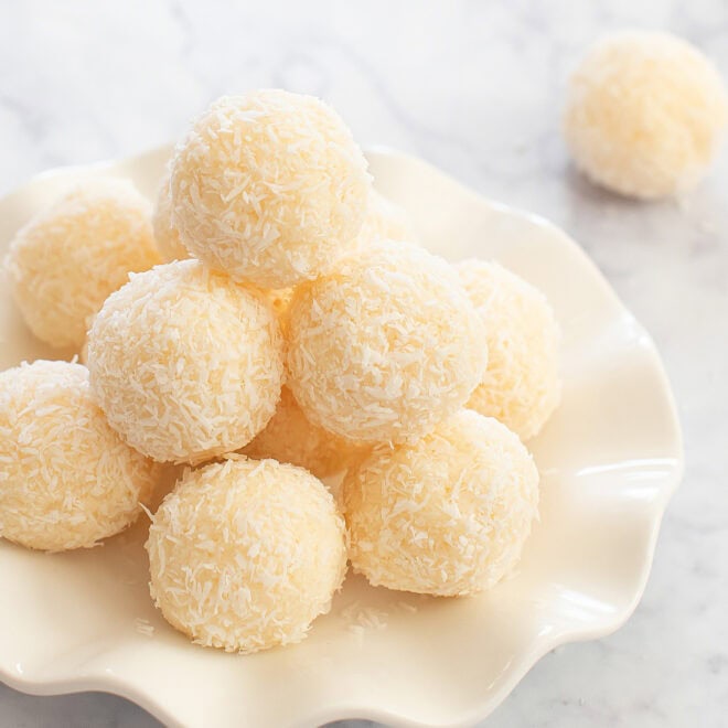 2 Ingredient Coconut Truffles - Kirbie's Cravings