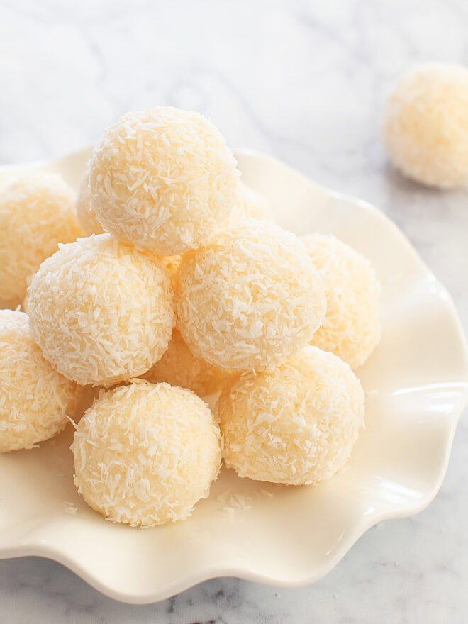 2 Ingredient Coconut Truffles - Kirbie's Cravings