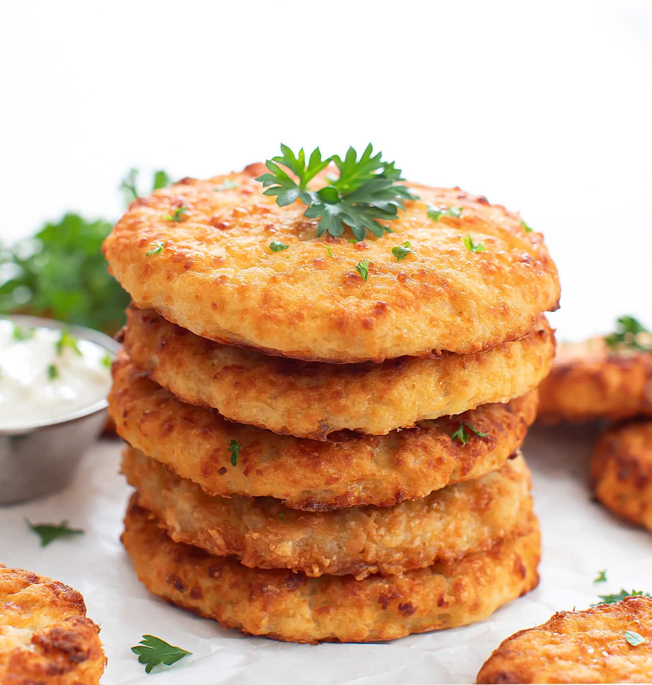 3 Ingredient Crispy Keto Chicken Fritters - Kirbie's Cravings