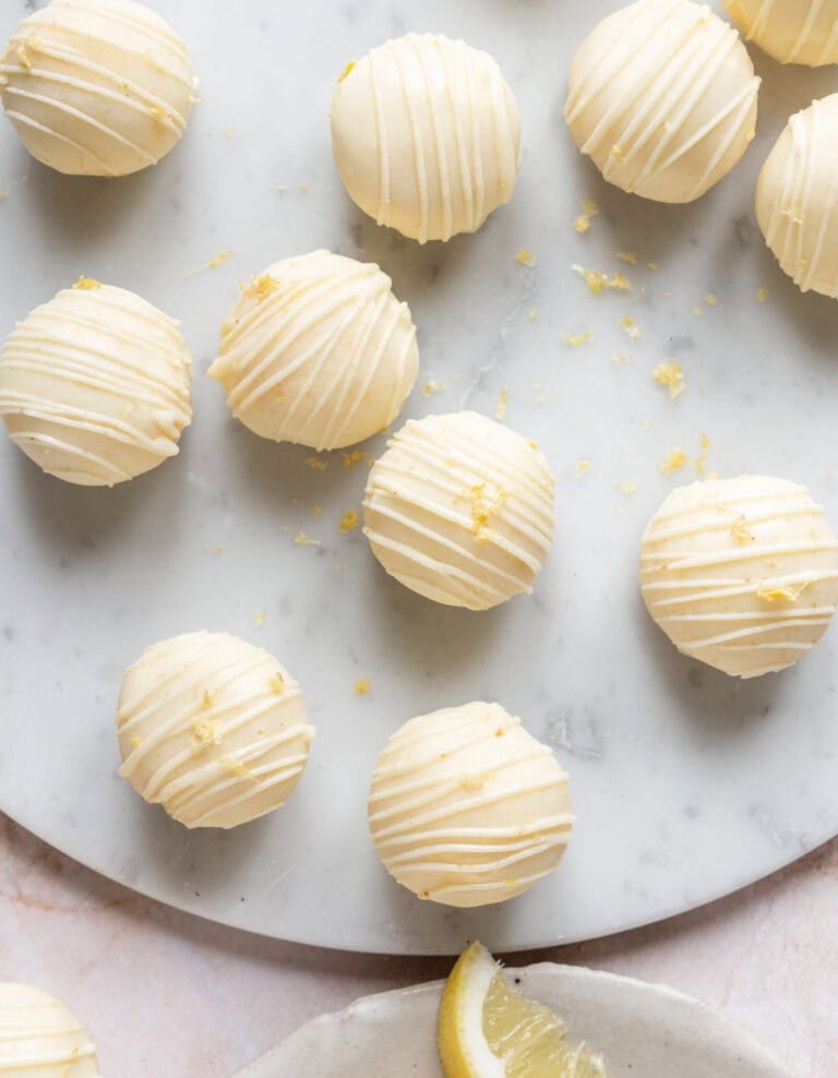 3 Ingredient Lemon Truffles - Kirbie's Cravings