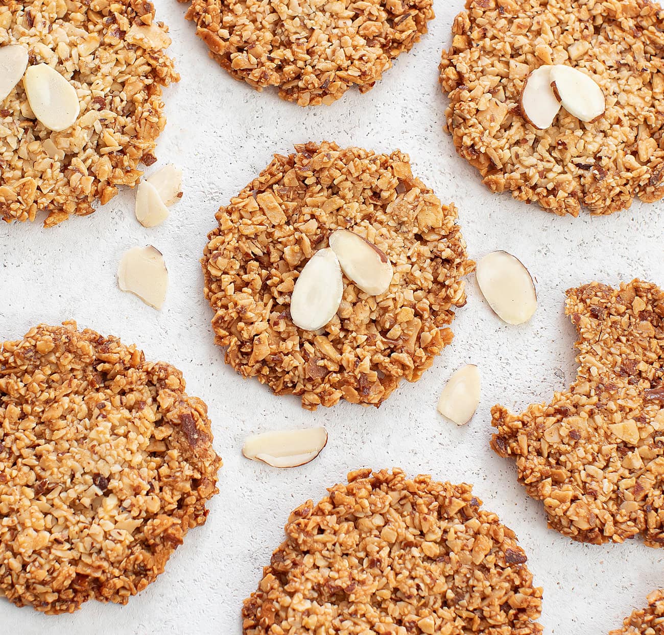 2 Ingredient Healthy Crispy Almond Cookies - Kirbie's Cravings