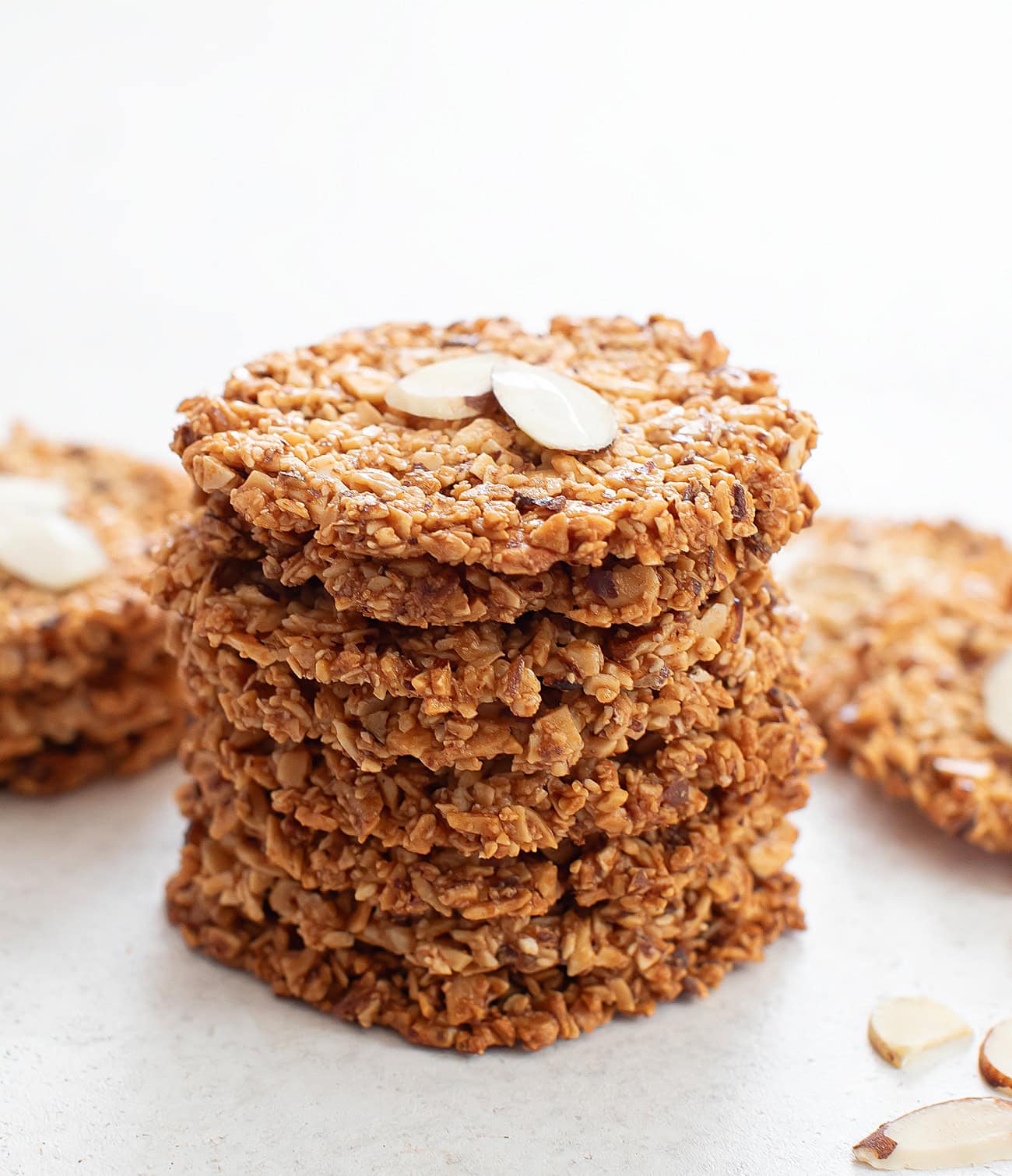 2 Ingredient Healthy Crispy Almond Cookies - Kirbie's Cravings