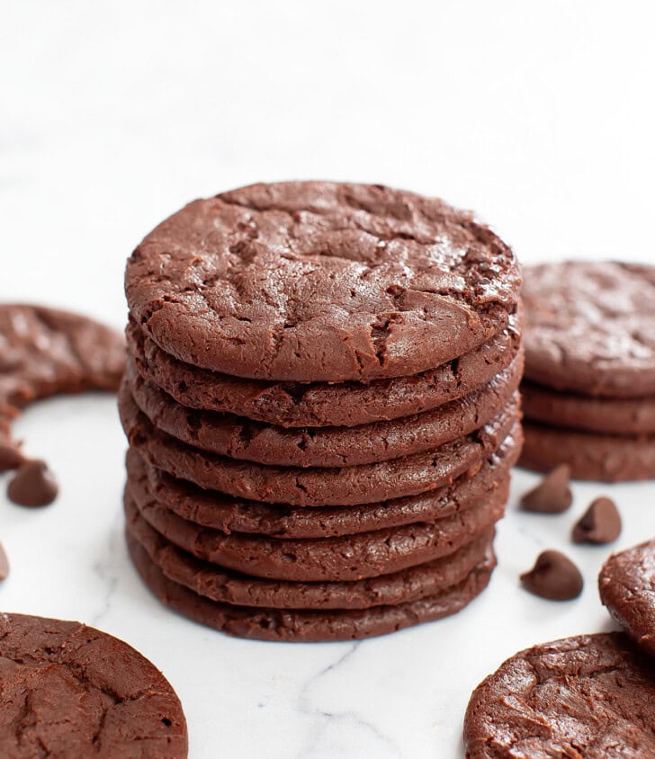 2 Ingredient Healthier Chocolate Cookies - Kirbie's Cravings
