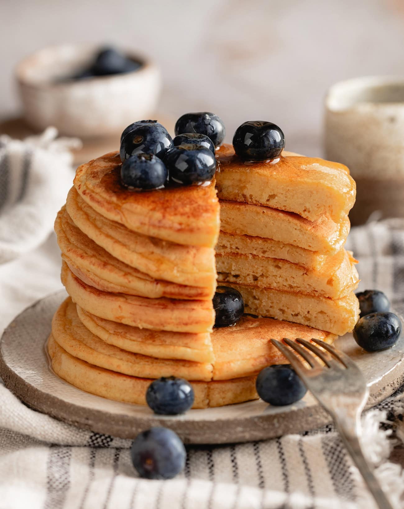 4 Ingredient Healthy Cottage Cheese Pancakes - Kirbie's Cravings