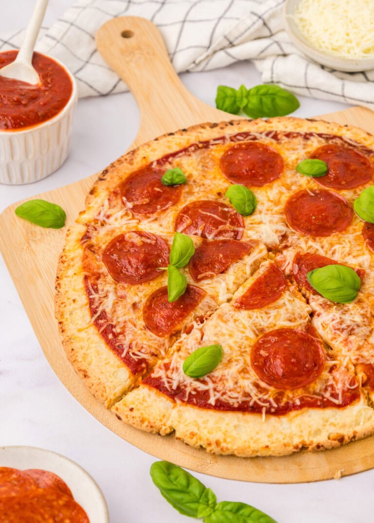 2 Ingredient Keto Cottage Cheese Pizza Crust - Kirbie's Cravings