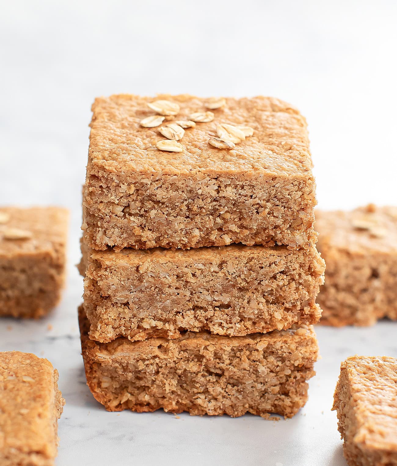 3 Ingredient Healthy Crispy Oatmeal Bars - Kirbie's Cravings