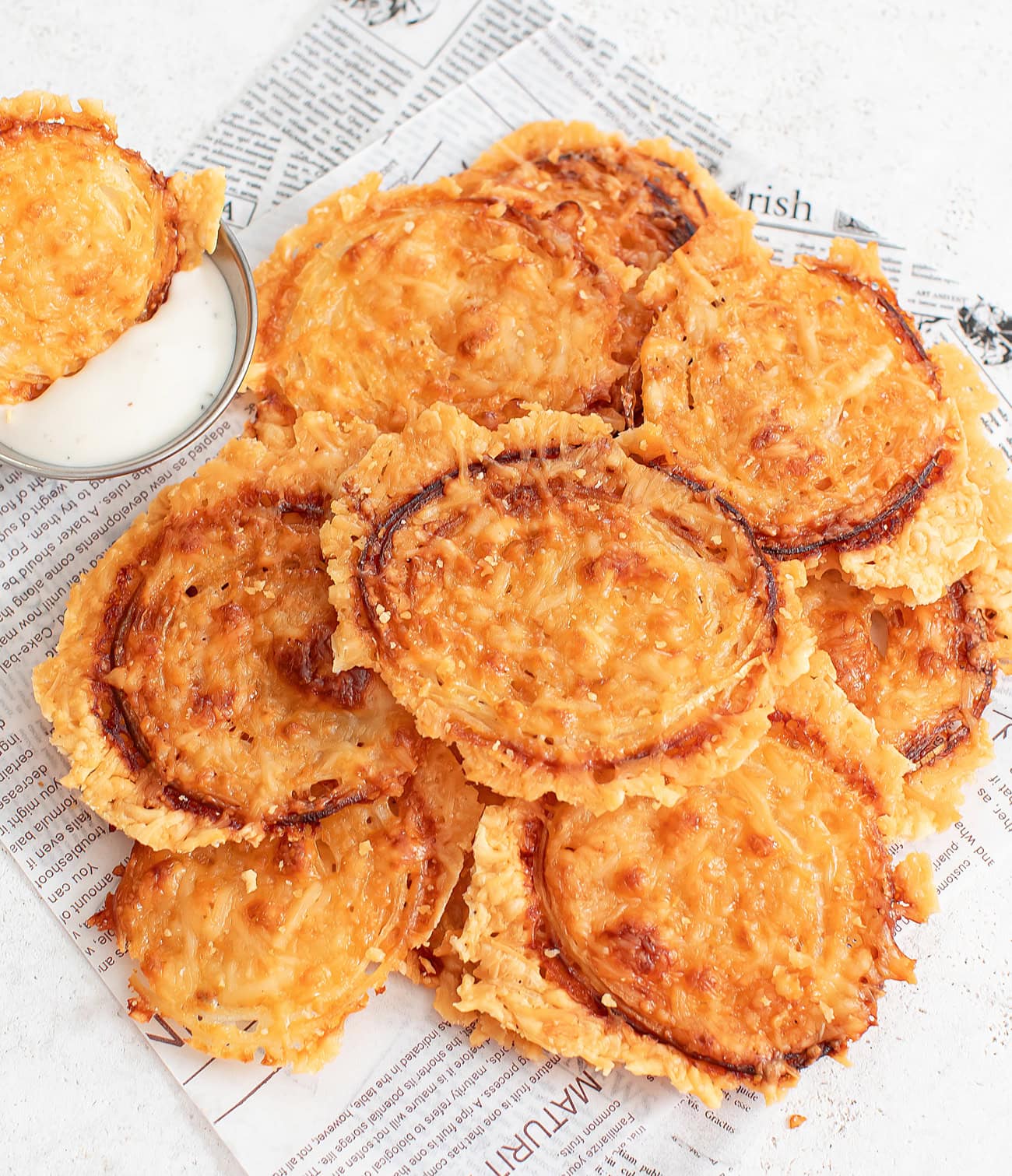 2 Ingredient Crispy Onion Ring Chips (Keto, Low Carb) - Kirbie's Cravings