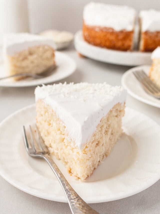 4 Ingredient Coconut Cake (No eggs, dairy, butter or oil) - Kirbie's ...