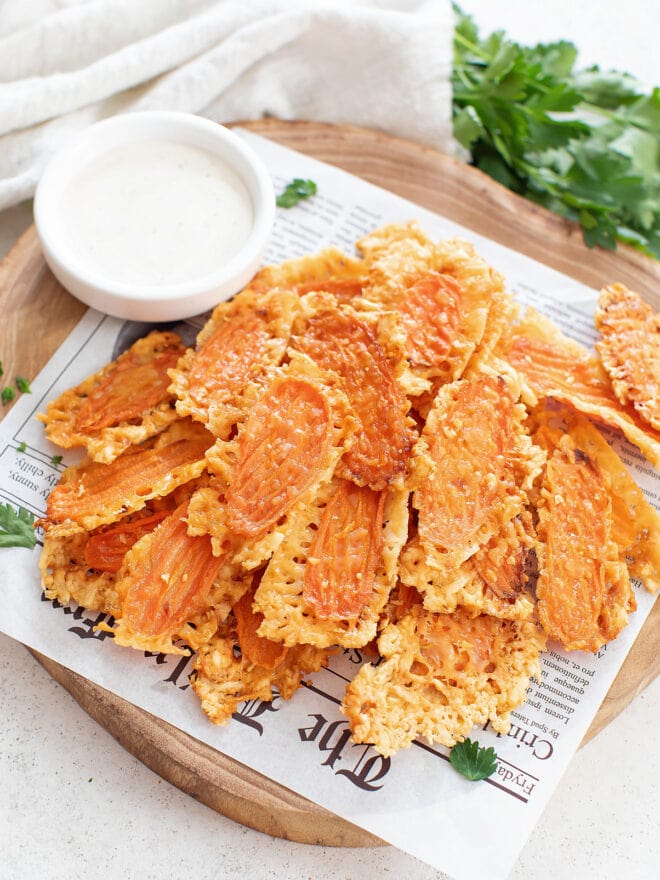 2 Ingredient Crispy Carrot Chips (Keto, Low Carb) - Kirbie's Cravings