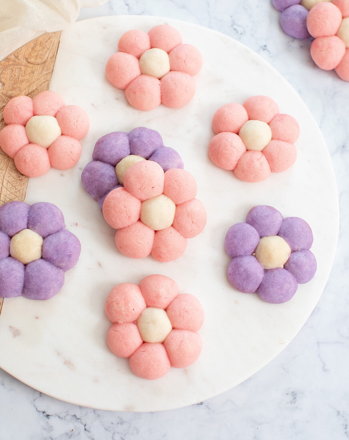 3 Ingredient Flower Shortbread Cookies - Kirbie's Cravings