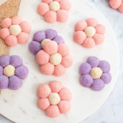 3 Ingredient Flower Shortbread Cookies - Kirbie's Cravings