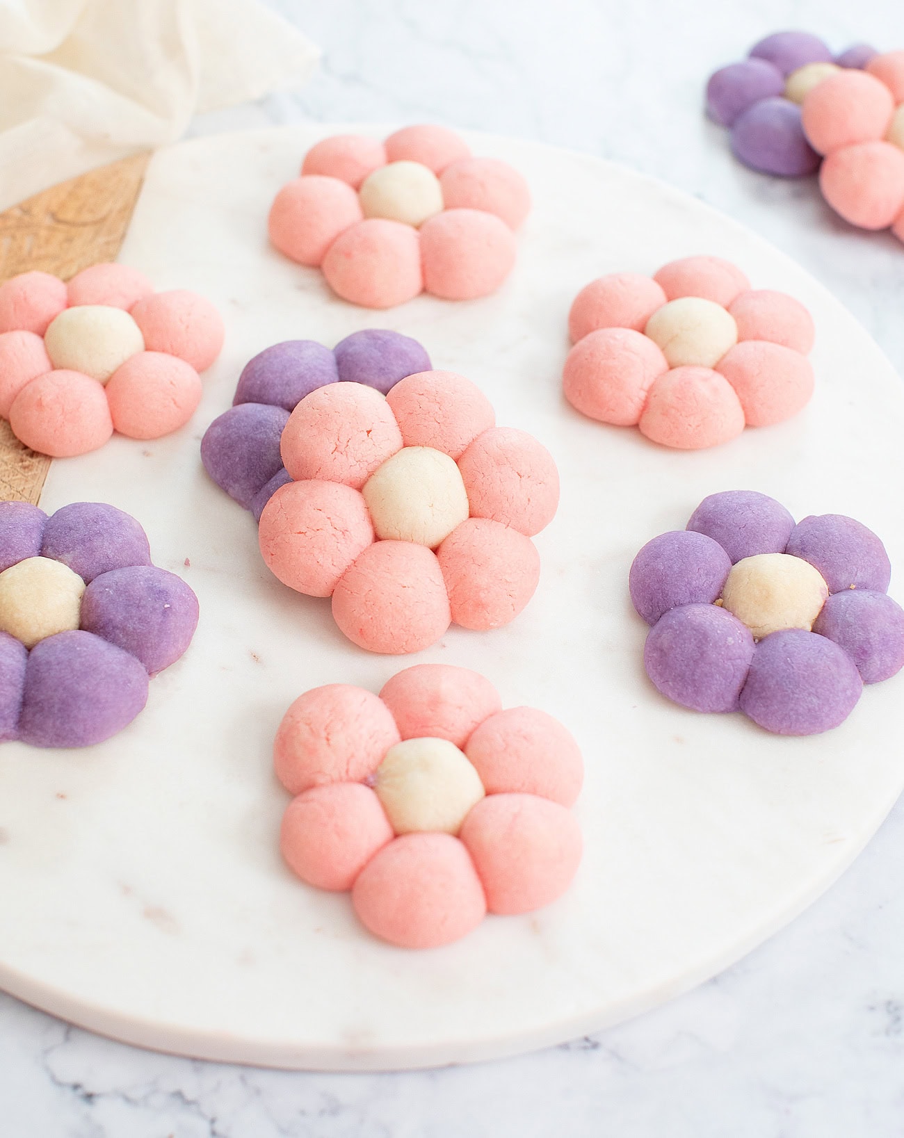 3 Ingredient Flower Shortbread Cookies - Kirbie's Cravings
