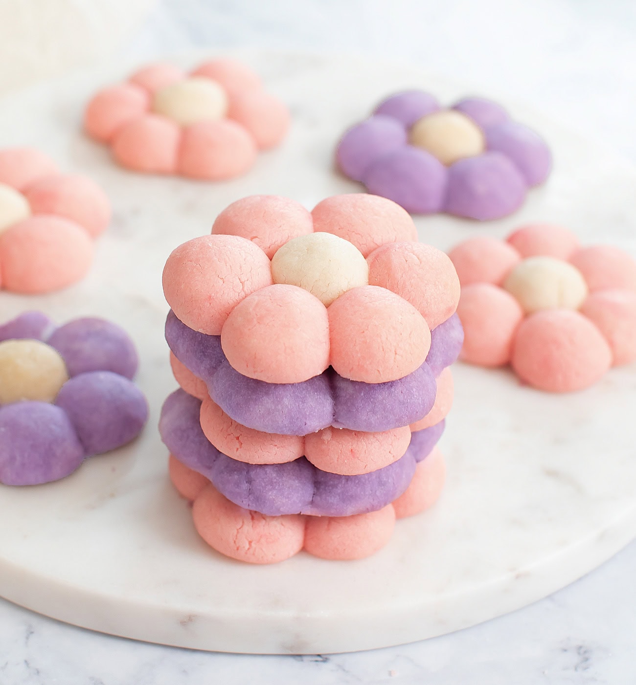 3 Ingredient Flower Shortbread Cookies - Kirbie's Cravings