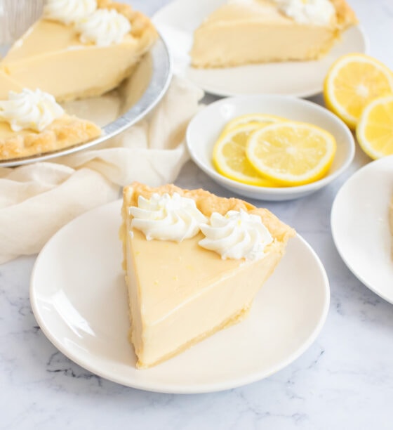 3 Ingredient Magic Lemon Pie (No Eggs) - Kirbie's Cravings
