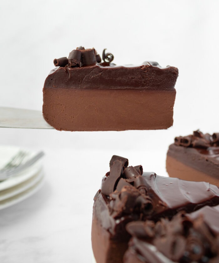 2 Ingredient Healthier No Bake Chocolate Cake (No Flour, Eggs, Dairy ...