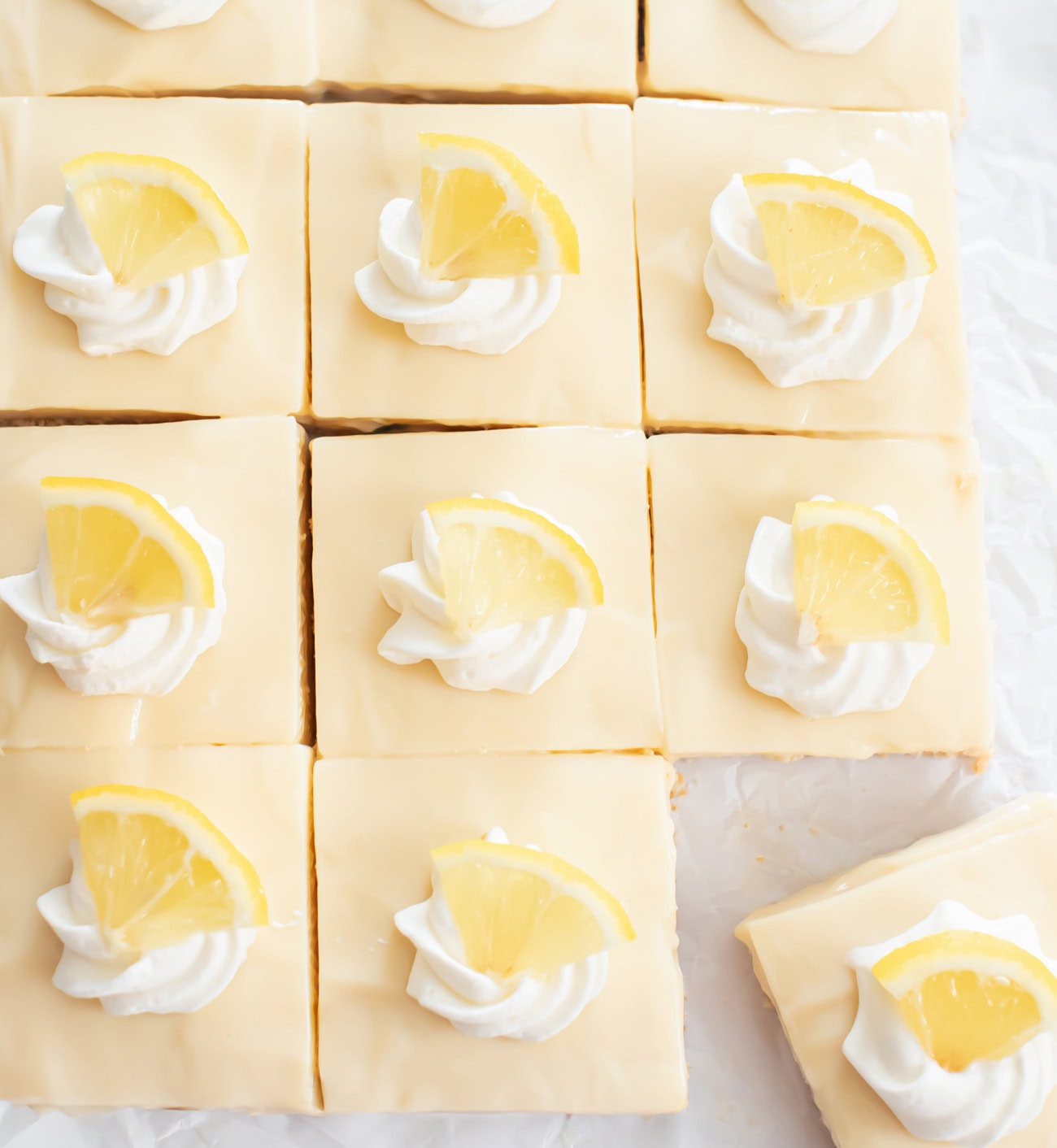 3 Ingredient No Bake Magic Lemon Bars (No Eggs) - Kirbie's Cravings
