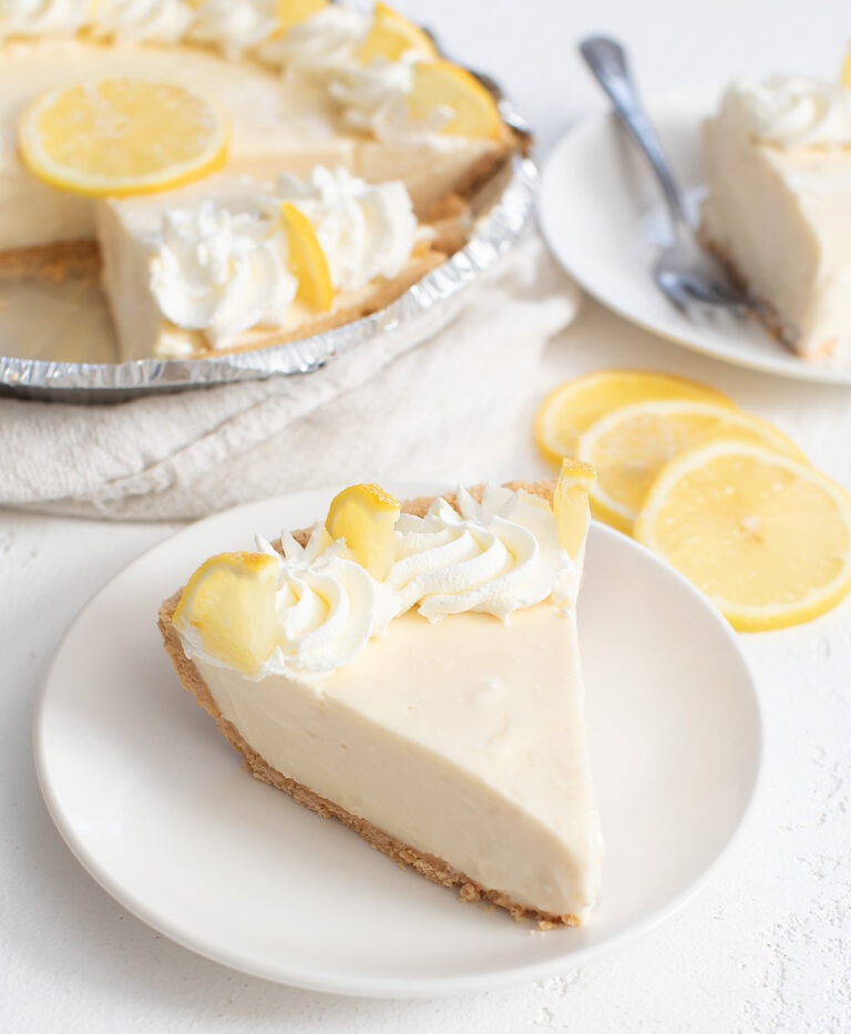 4 Ingredient No Bake Lemon Cheesecake - Kirbie's Cravings