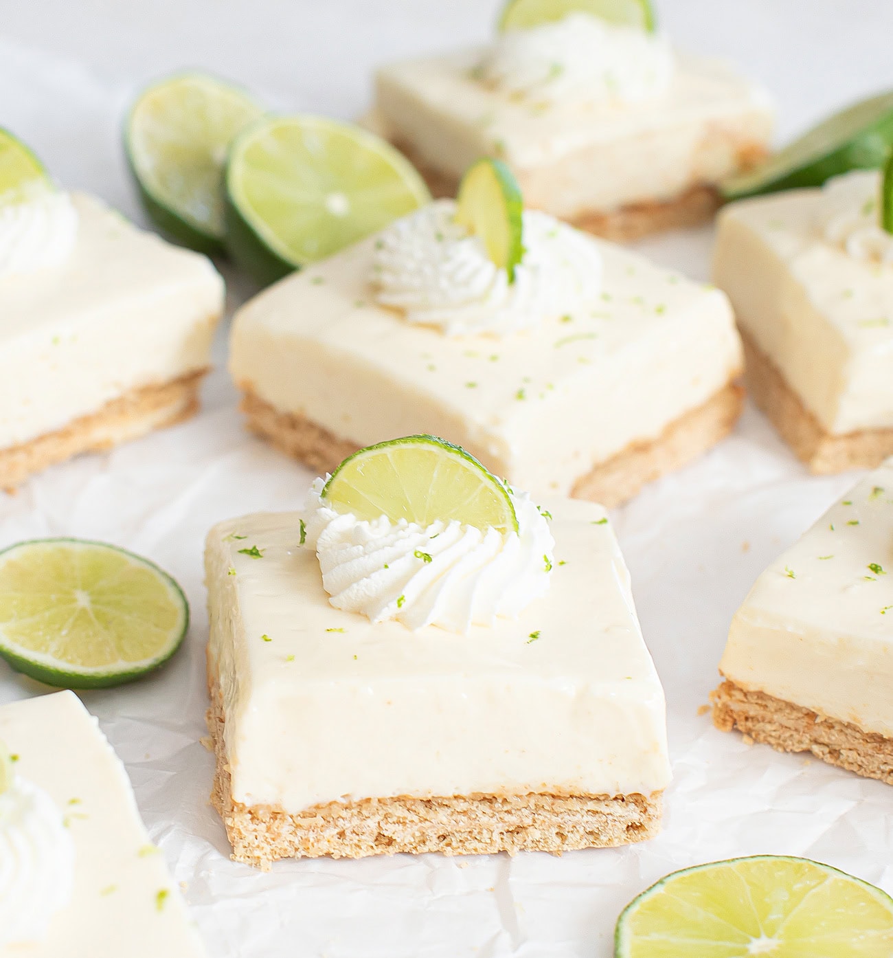 4 Ingredient No Bake Lime Cheesecake Bars - Kirbie's Cravings