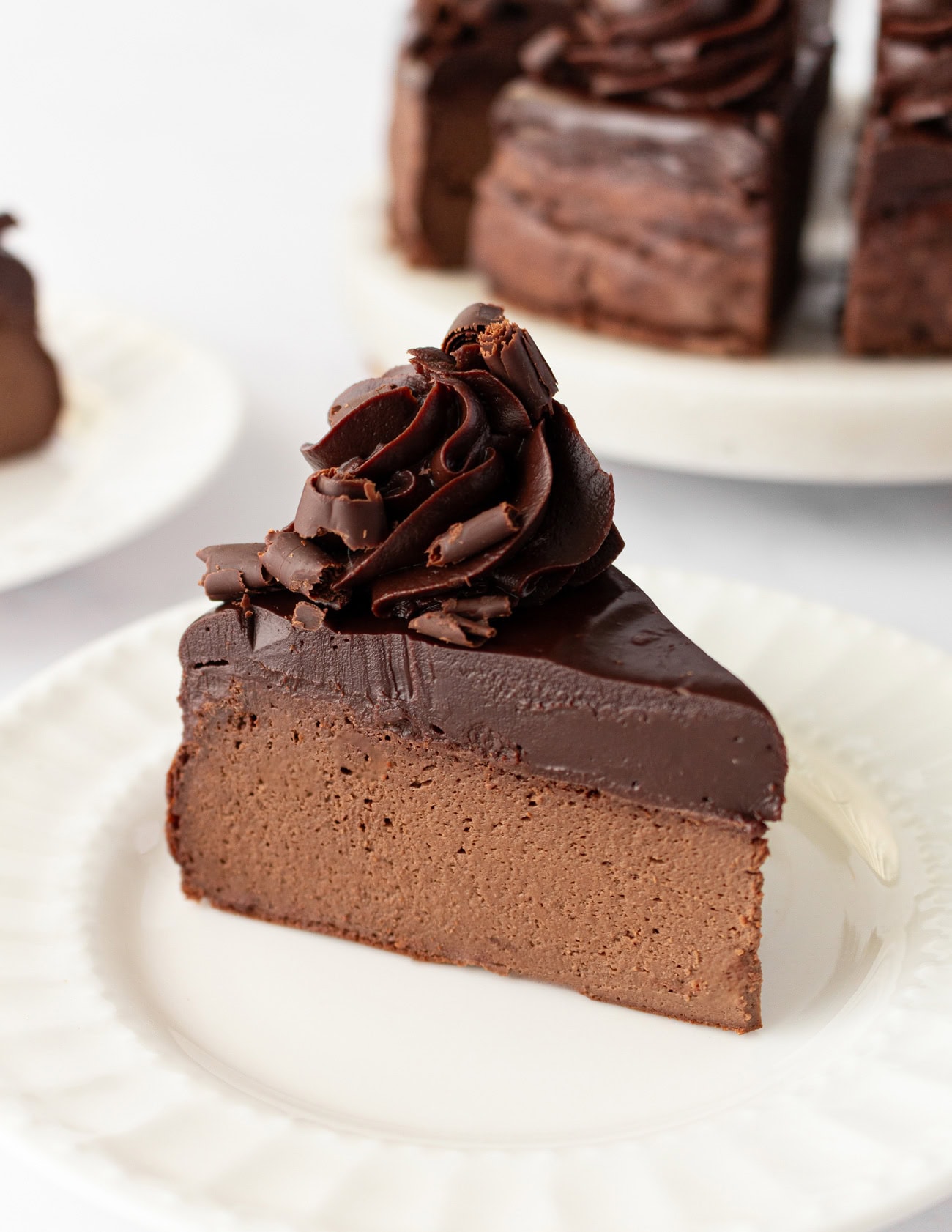 3 Ingredient Healthier Chocolate Cheesecake - Kirbie's Cravings