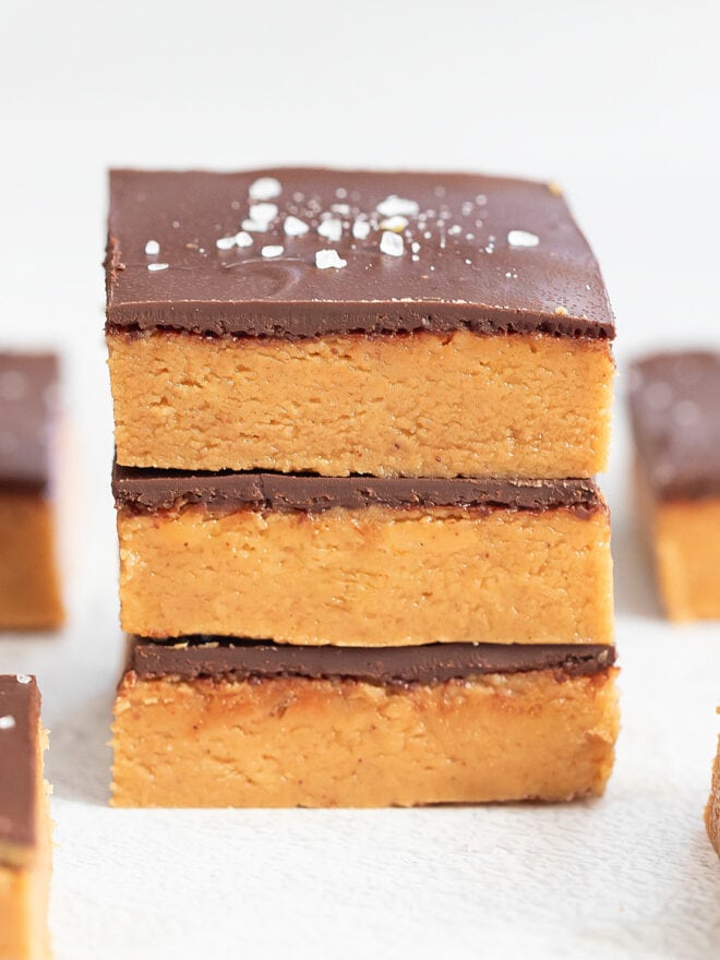 4 Ingredient No Bake Healthier Peanut Butter Bars (No Wheat Flour, Eggs ...