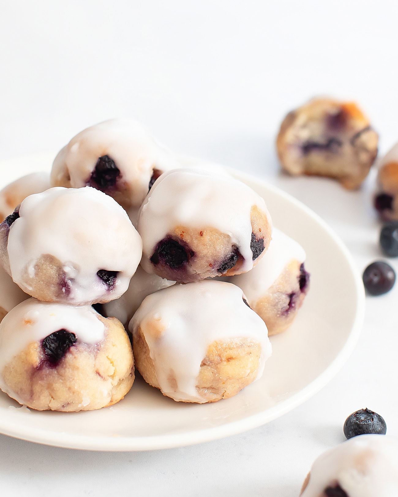 4 Ingredient Keto Blueberry Cottage Cheese Donuts - Kirbie's Cravings
