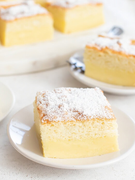 4 Ingredient Magic Cake (No Dairy, Butter or Oil) - Kirbie's Cravings