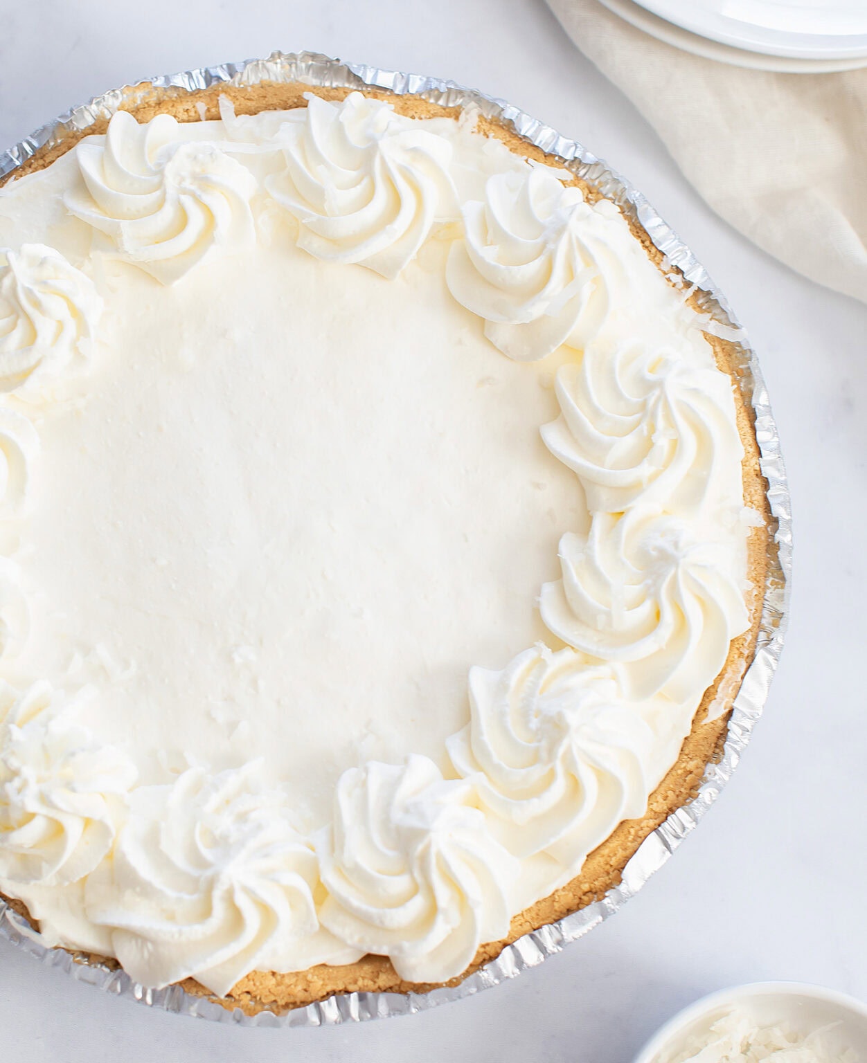 4 Ingredient No Bake Coconut Cloud Cheesecake - Kirbie's Cravings