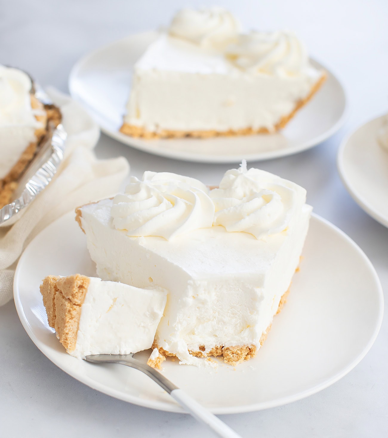 4 Ingredient No Bake Coconut Cloud Cheesecake - Kirbie's Cravings