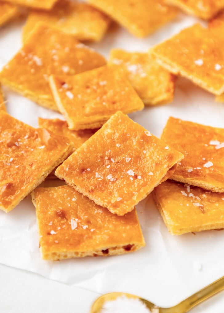 2 Ingredient Keto High Protein Crackers - Kirbie's Cravings