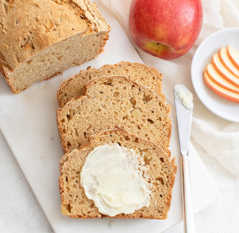 3 Ingredient Healthier Apple Bread (No White Flour, Eggs, Refined Sugar ...
