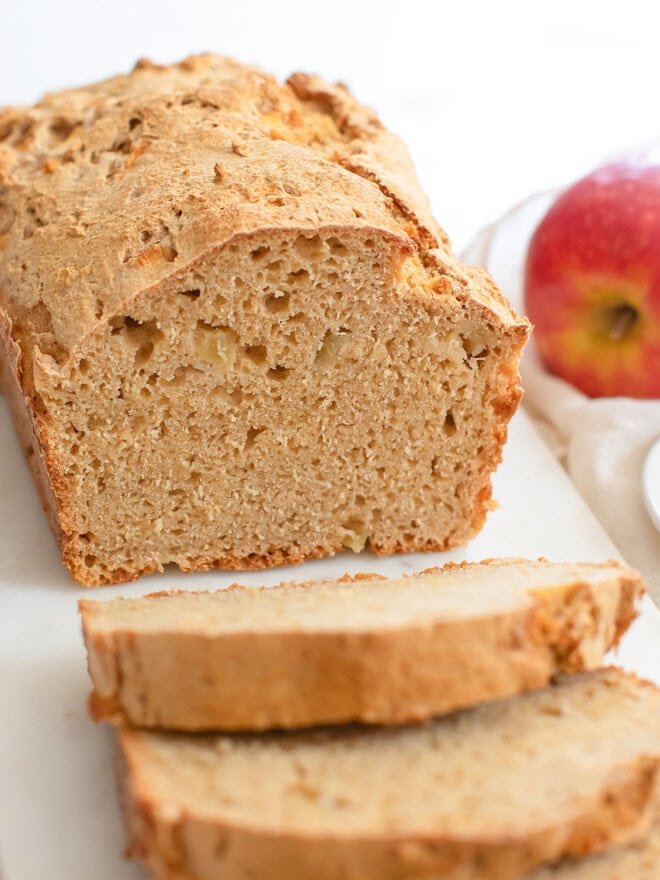 3 Ingredient Healthier Apple Bread (No White Flour, Eggs, Refined Sugar ...