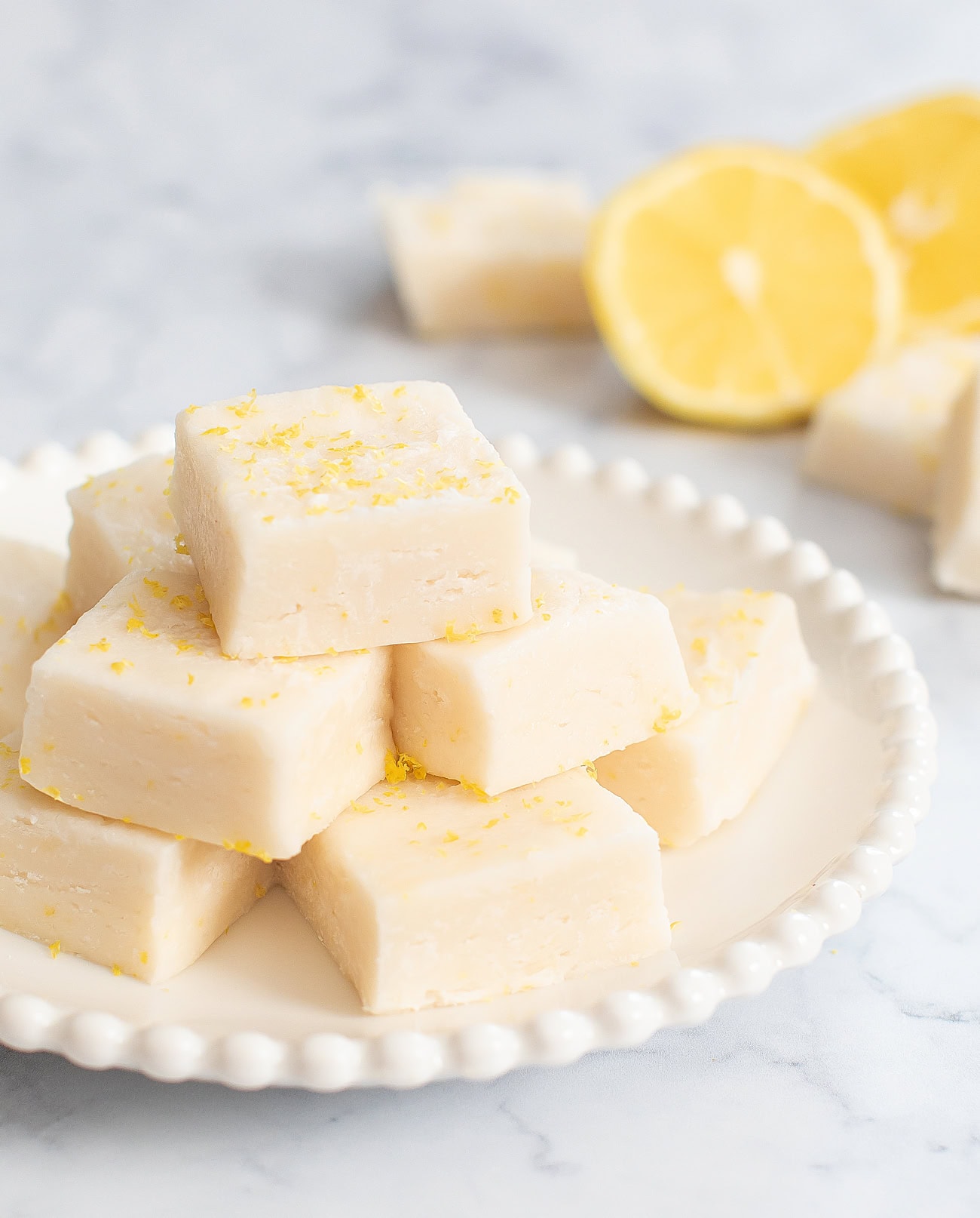 3 Ingredient Lemon Fudge (No Dairy or Butter) - Kirbie's Cravings