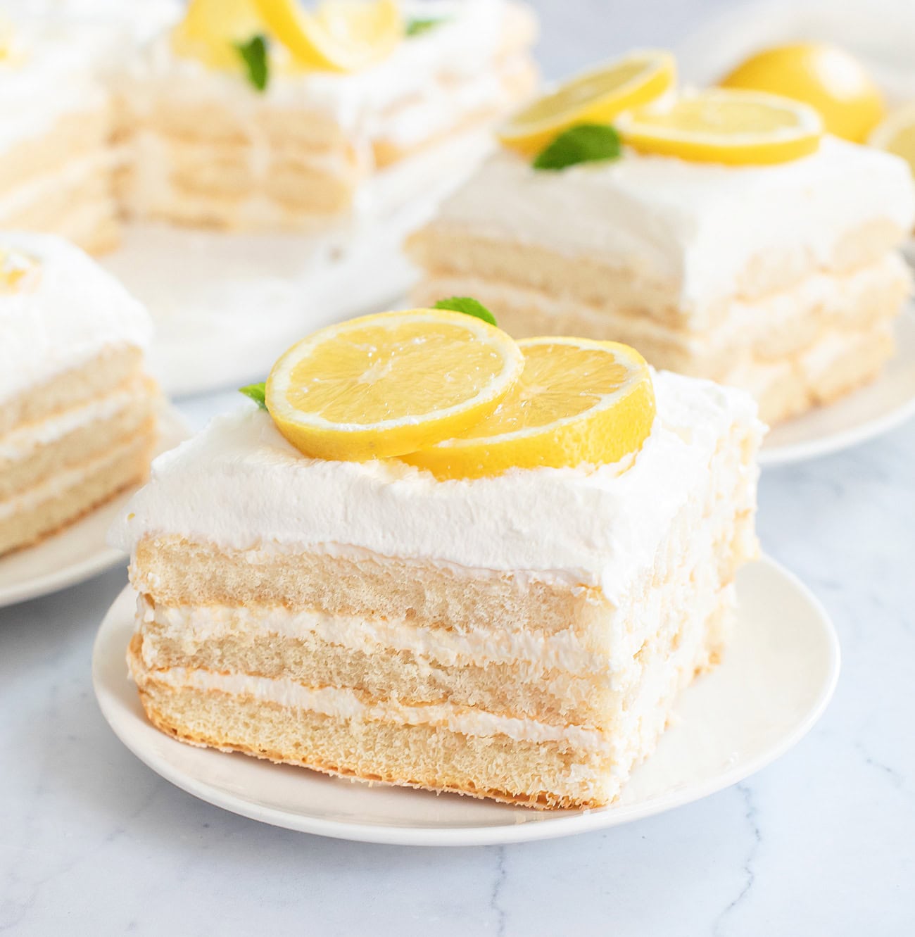 2 Ingredient No Bake Lemon Yogurt Cake - Kirbie's Cravings