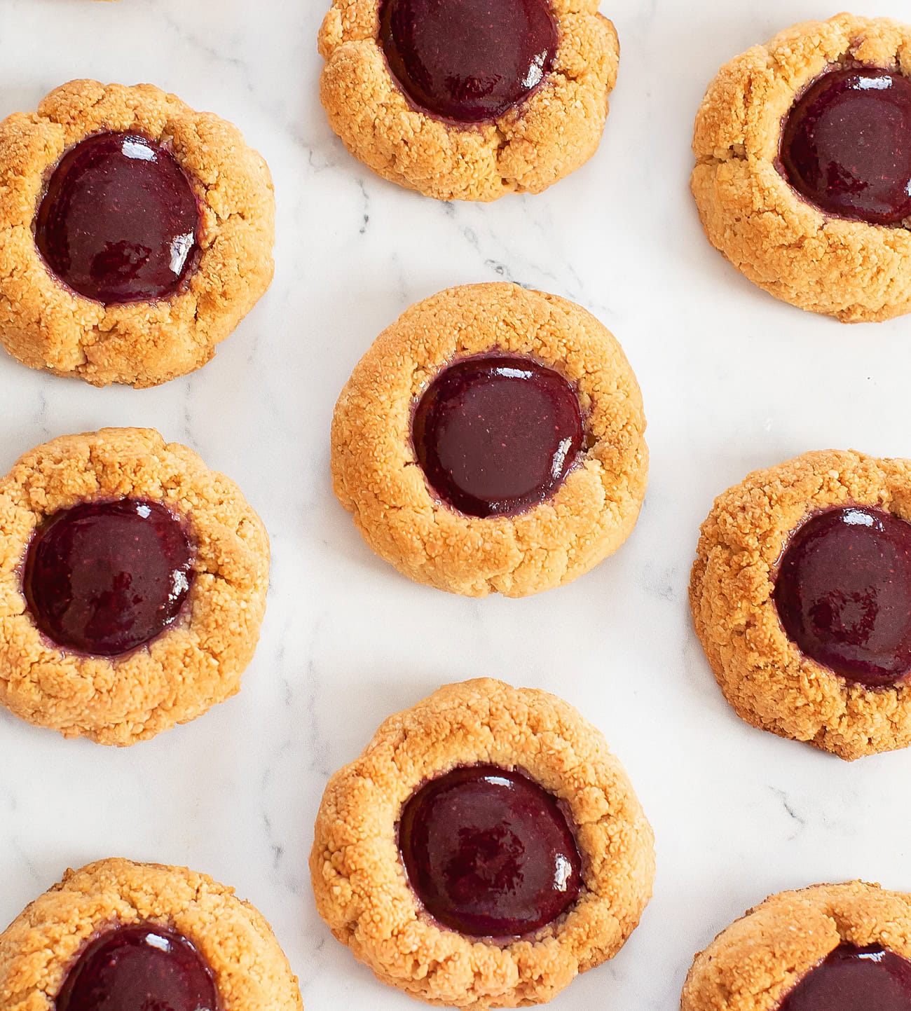 4 Ingredient Blueberry Thumbprint Cookies (No Wheat Flour, Refined ...