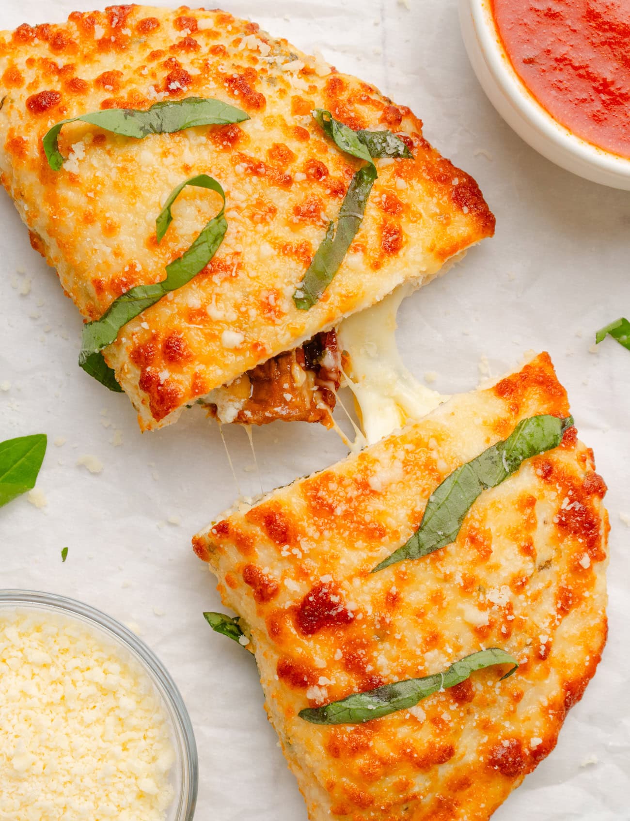 3 Ingredient Keto Calzone Dough (No Flour or Eggs) - Kirbie's Cravings